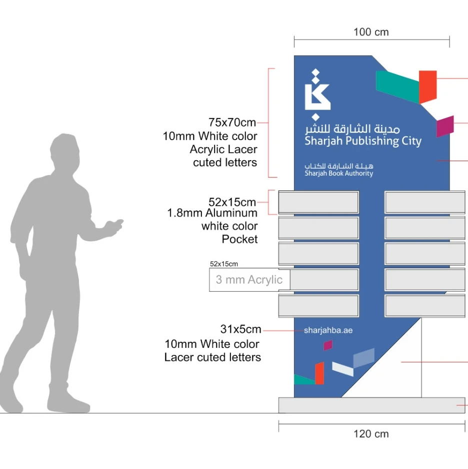 Modern Design Pylon Signboard Outdoor Wayfingding Exterior Sign logo ...