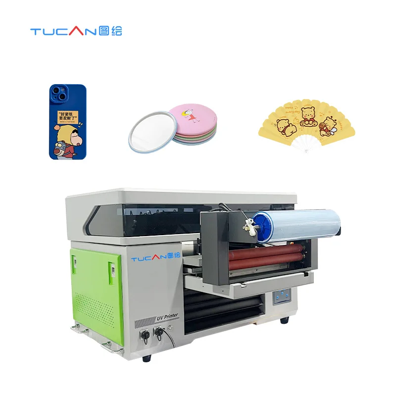 3 In 1 Multi-function 4060 Uv Printer Acrylic Cylinder Bottle Uv Dtf ...