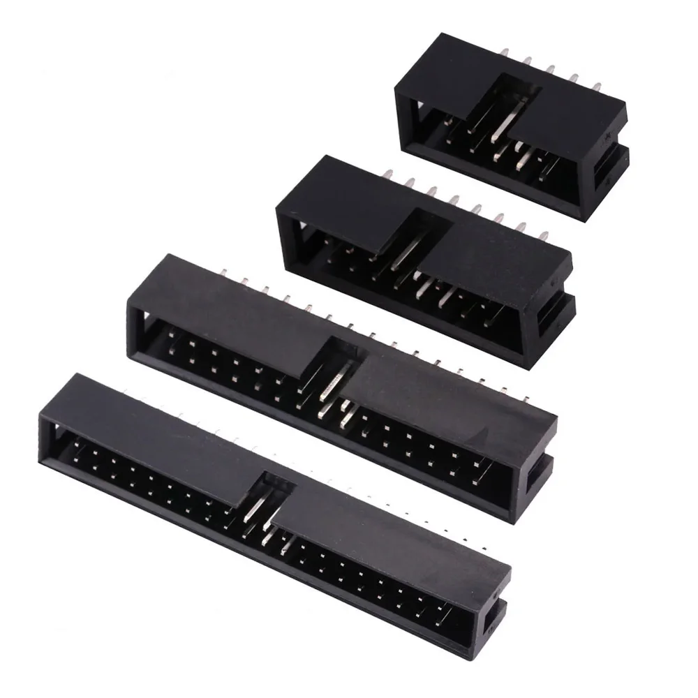 DC3 6P Socket Header Connector - Double-Spaced Male Pins