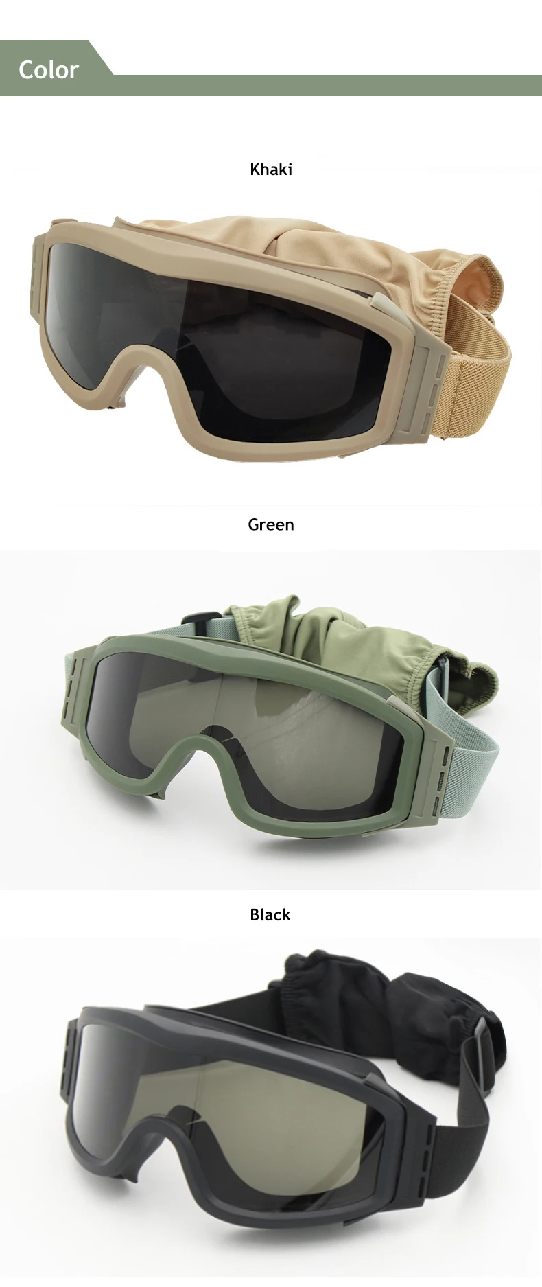 Standard Google Tactical Eyewear Ballistic Goggles Shooting Glasses ...
