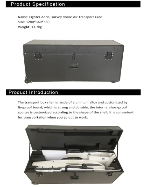 MAKEFLYEASY FIGHTER VTOL AERIAL SURVEY DRONE TRANSPORT CASE