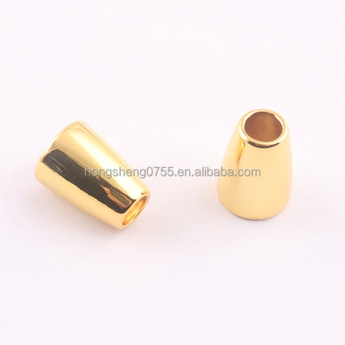High Quality Gold Metal Cord End Cap Clip For Rope - Buy Metal Cord End ...