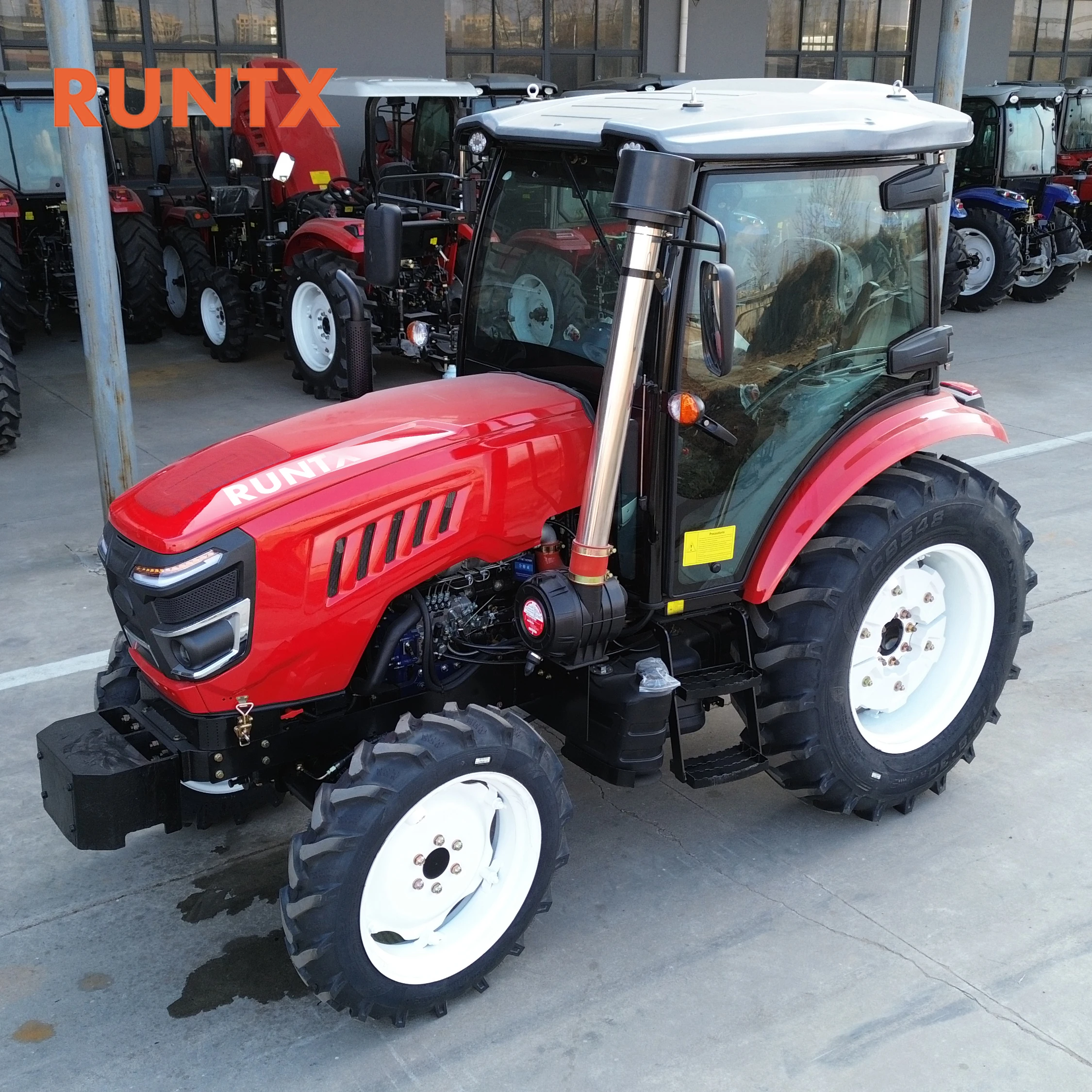 RUNTX 4X4 Wheel 4WD 90hp Compact Small Mini Farm Garden Tractor with ...