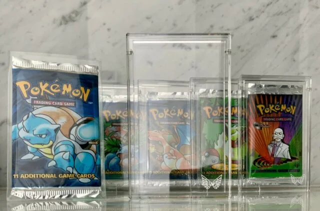 Custom Magnetic Clear Acrylic Booster Pack Case Holder Acrylic Booster ...