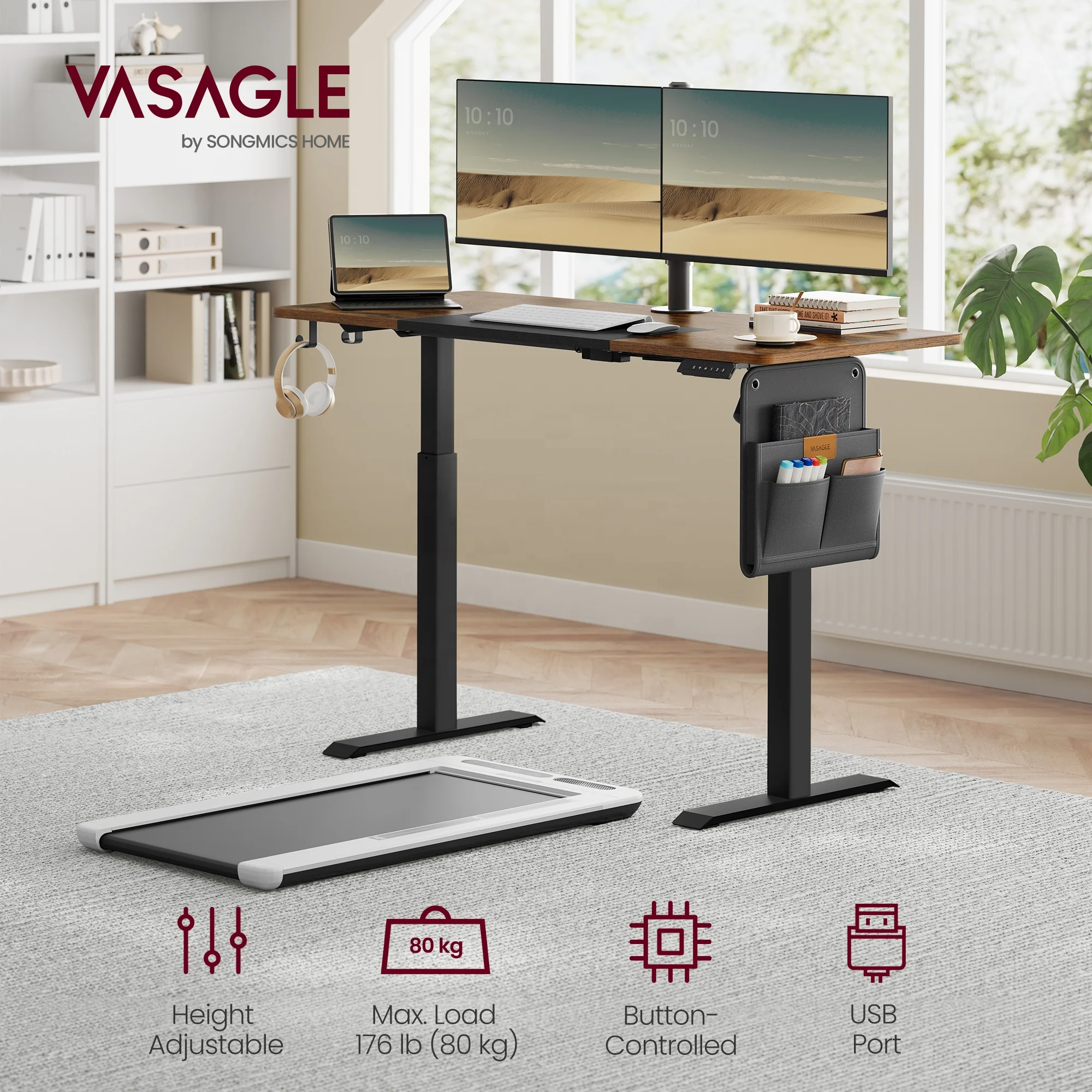 VASAGLE Professional Stable Lifting Desk - Adjustable Height