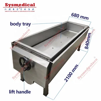 Stainless Steel 304 Mortuary Table Dead Body Embalming Mortuary ...