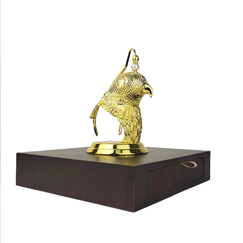 Customizable Modern Luxury Wooden Personalized Award Metal UAE Falcon ...