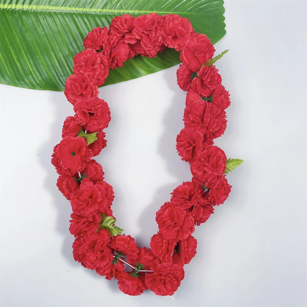 Wholesale Artificial Double Carnation Lei Tradition Hawaiian Flower Lei ...