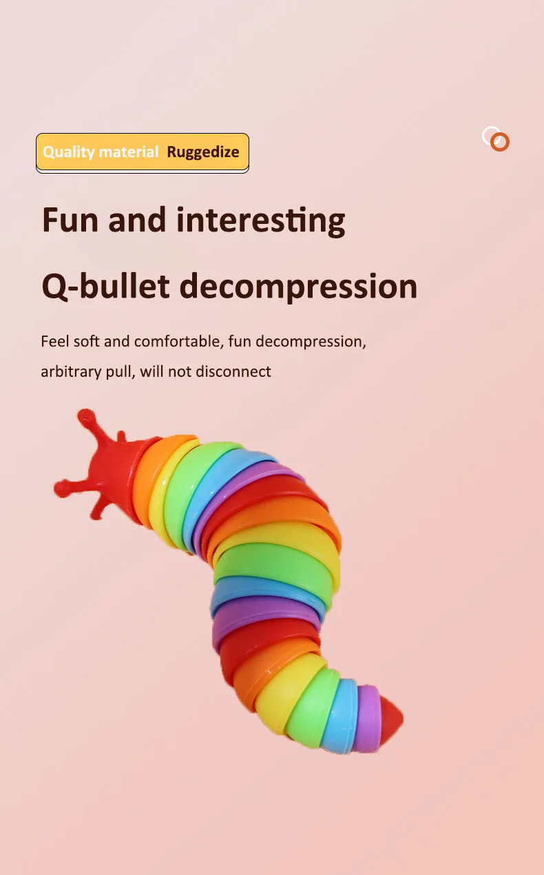 Tiktok Plastic 3d Slug Fidget Toy Sensory Stress Relief Toys Slugs ...