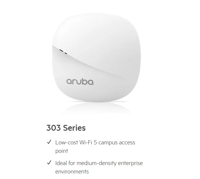 Hpe Aruba Networking 303 Series Indoor Wi-fi 5 Access Point Ap Jz320a Wireless - Buy Aruba ...