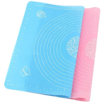 Silicone Pastry Mat Rolling Pin Mat With Measurements Nonstick Kneading ...