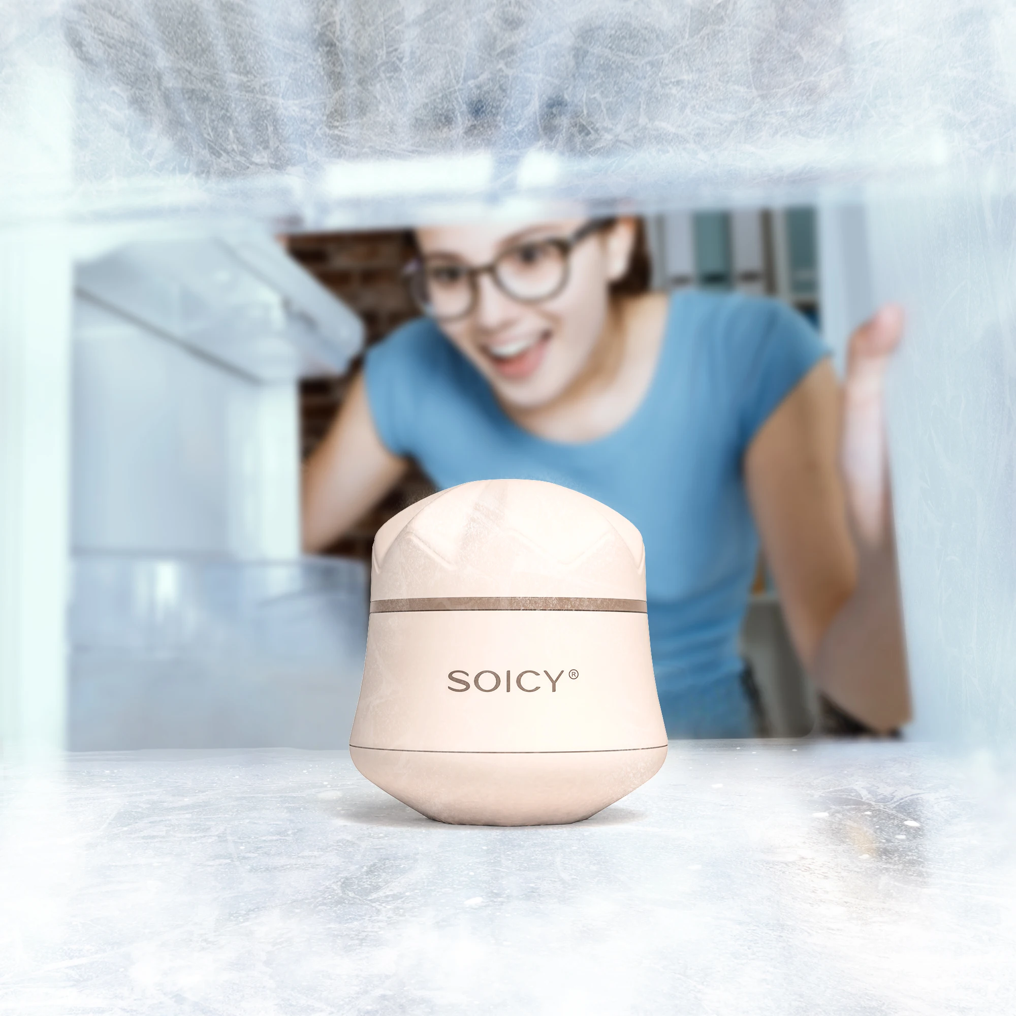 2023 Trending Products Two Types Soicy Ice Roller Silicone Ball Stainless Steel Ball Ice Roller ...