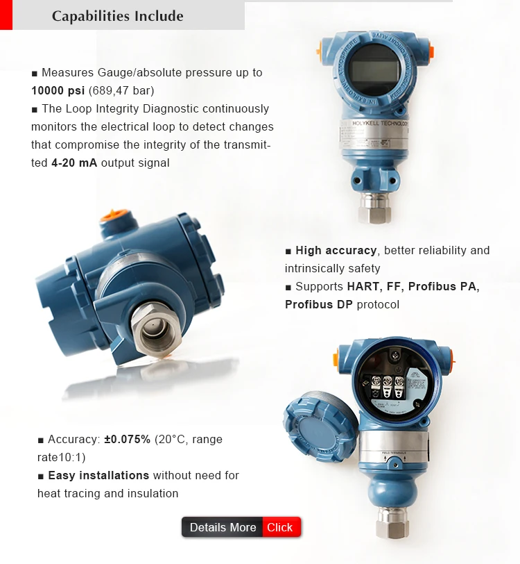4-20mA DP Transmitter Monocrystalline Silicon Differential Pressure Transmitter Sensor| Alibaba.com