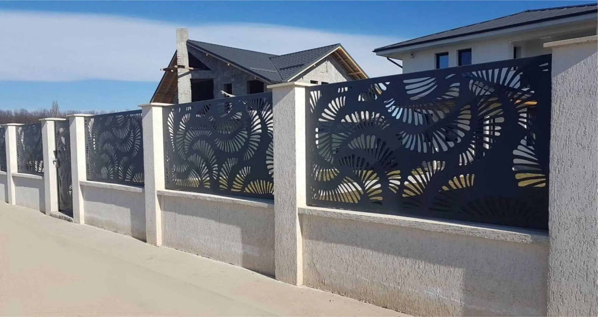 Modern Design Custom Laser Cut Metal Fence Panel Perforated Aluminum ...
