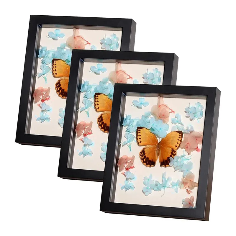 Deep Wood 3d Art Photo Frame Custom Wall Hanging Photo Box With ...