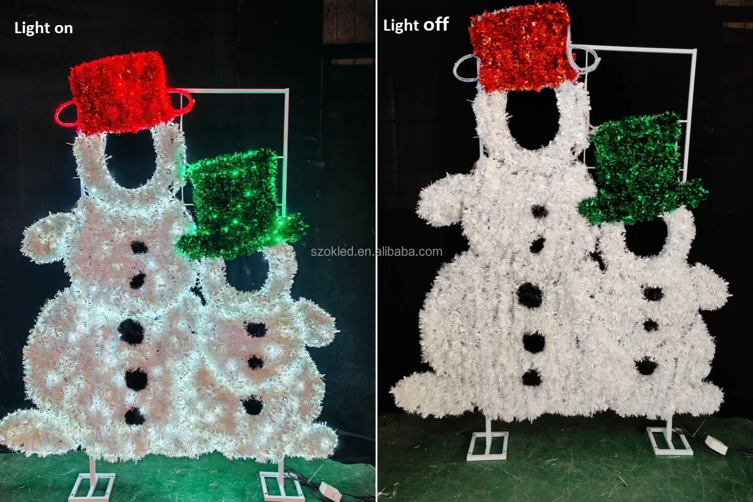 Outdoor Light up Christmas Photo Frame Motif Lights Customizable Hotel ...
