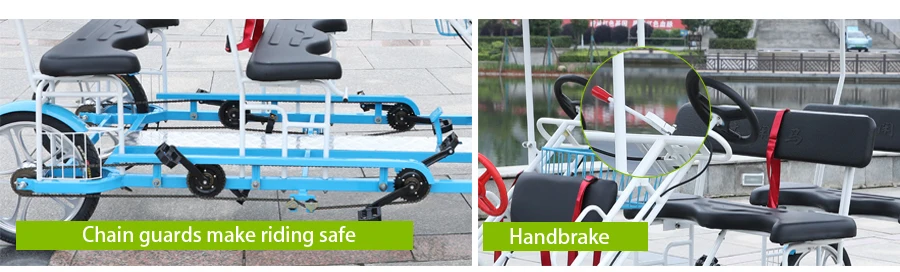 6 Person Hard Frame Steel Bicycle - Perfect for Sightseeing