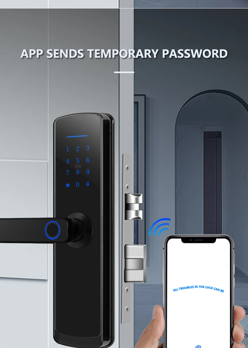 Smart Lock Biometric Intelligent Electronic Fingerprint Smart Lock Door ...