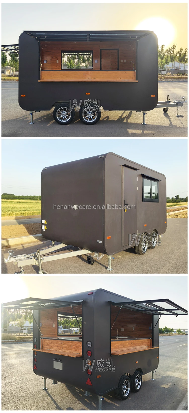 Wecare Small Foodtruck - Mobile Snack Cart & Ice Cream Trailer