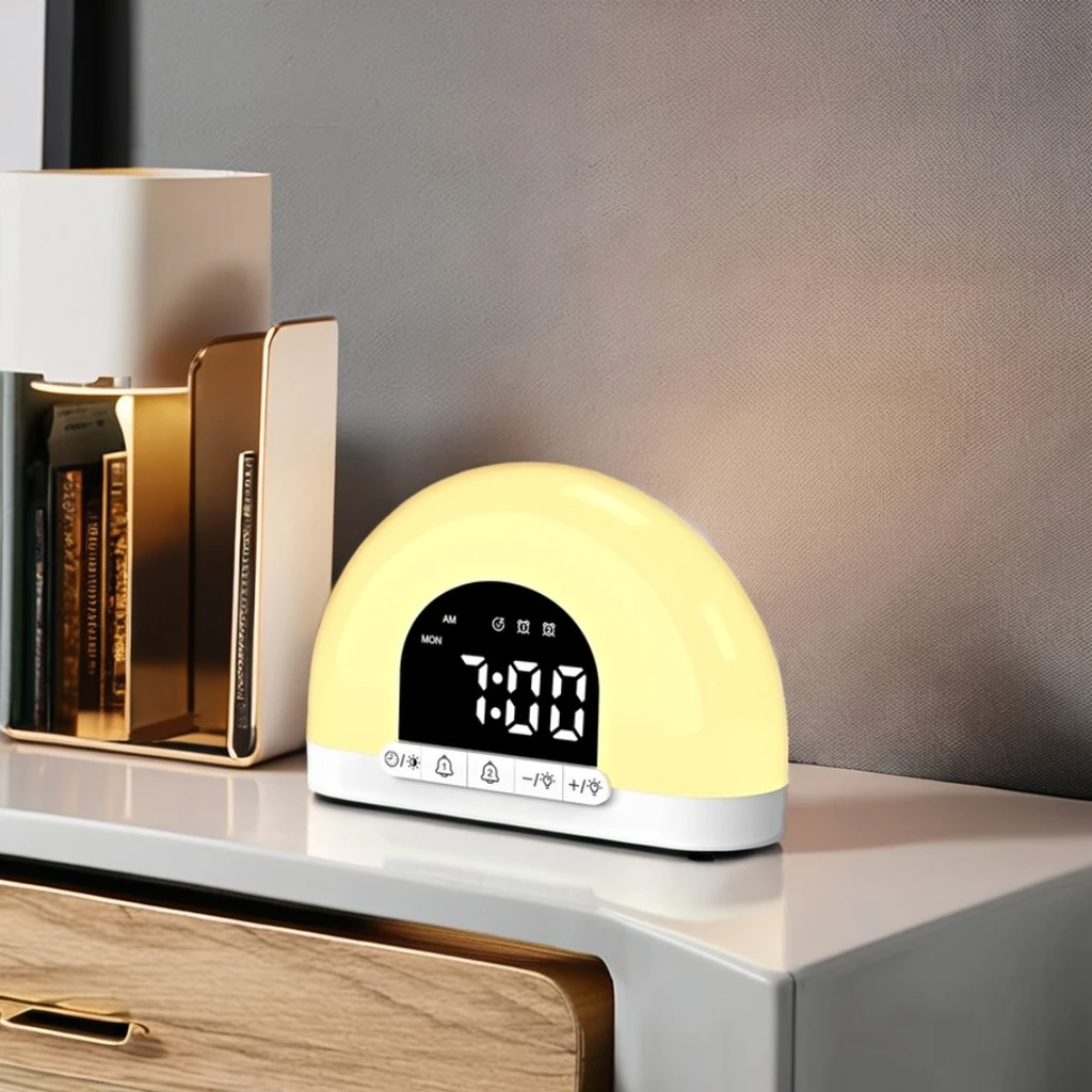 Factory Hot Sales Smart Sunrise LED Alarm Clock Digital Wake-up Light ...