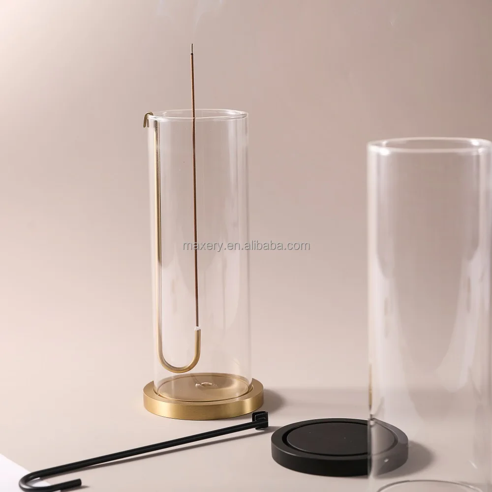 Glass Metal Combine Creative Interior Incense Holder Natural Fragrance ...