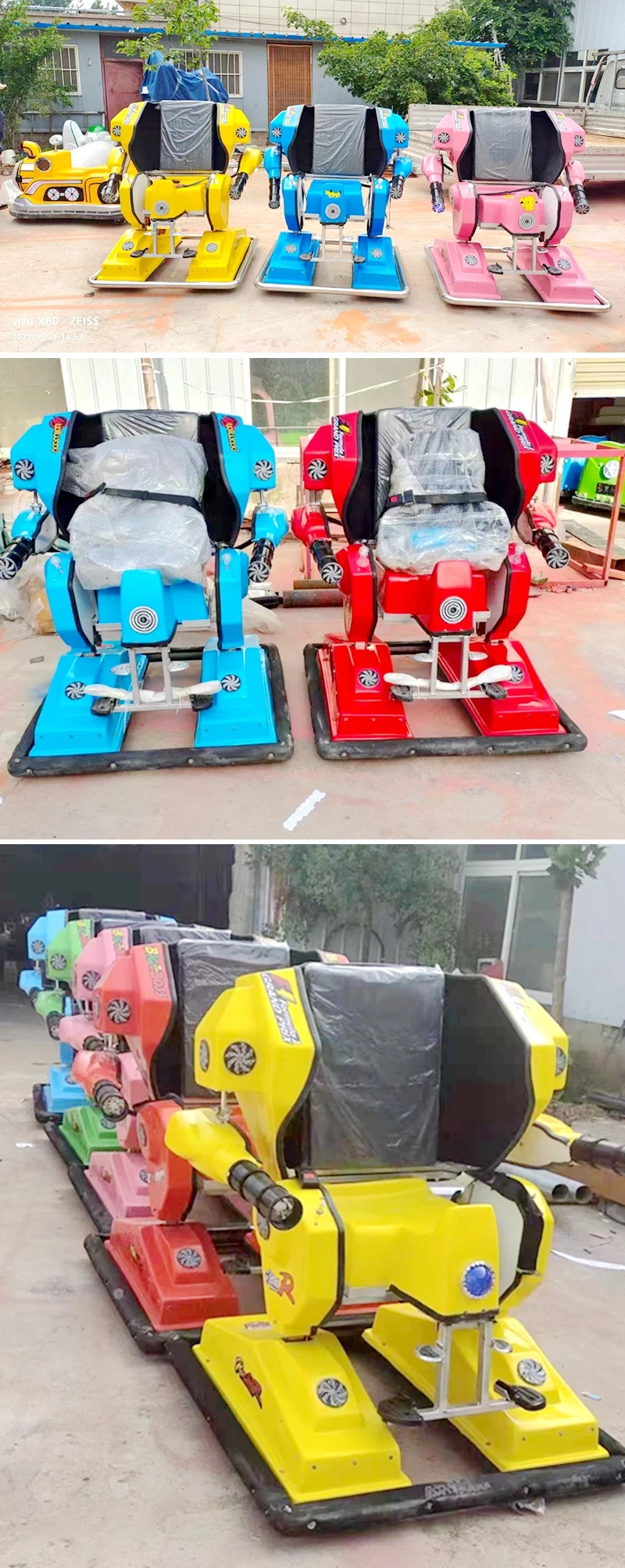 Kiddie Rides Indoor Games for Sale Fiberglass Walking Robot for ...