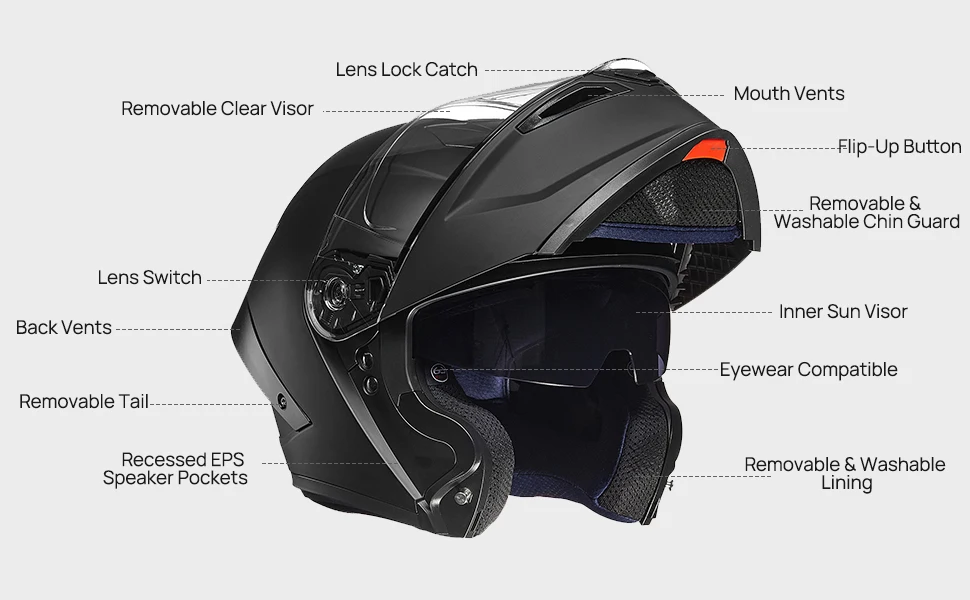 Motorcycle helmet parts store