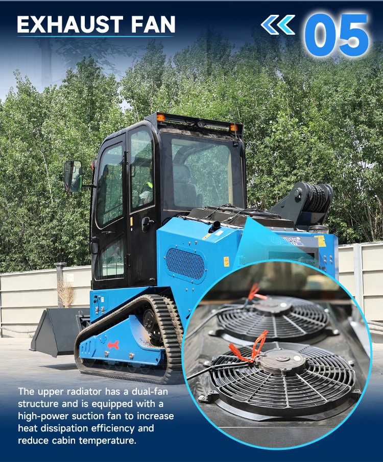 High Efficiency Crawler Skid Steer Loader with Free Shipping
