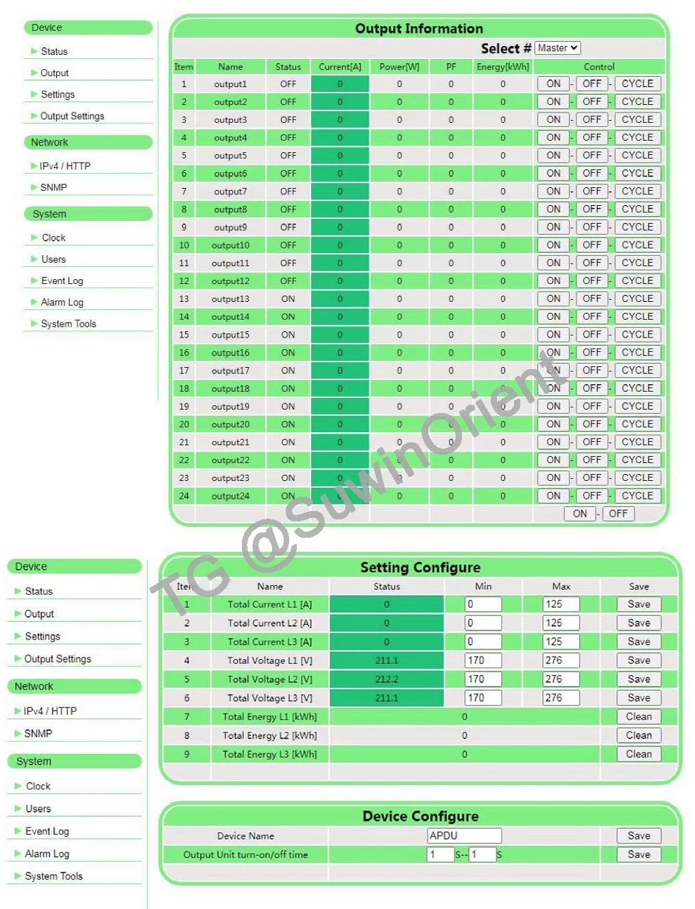 30way PDU Box - High Power 3phase Intelligent Meter Smart PDU