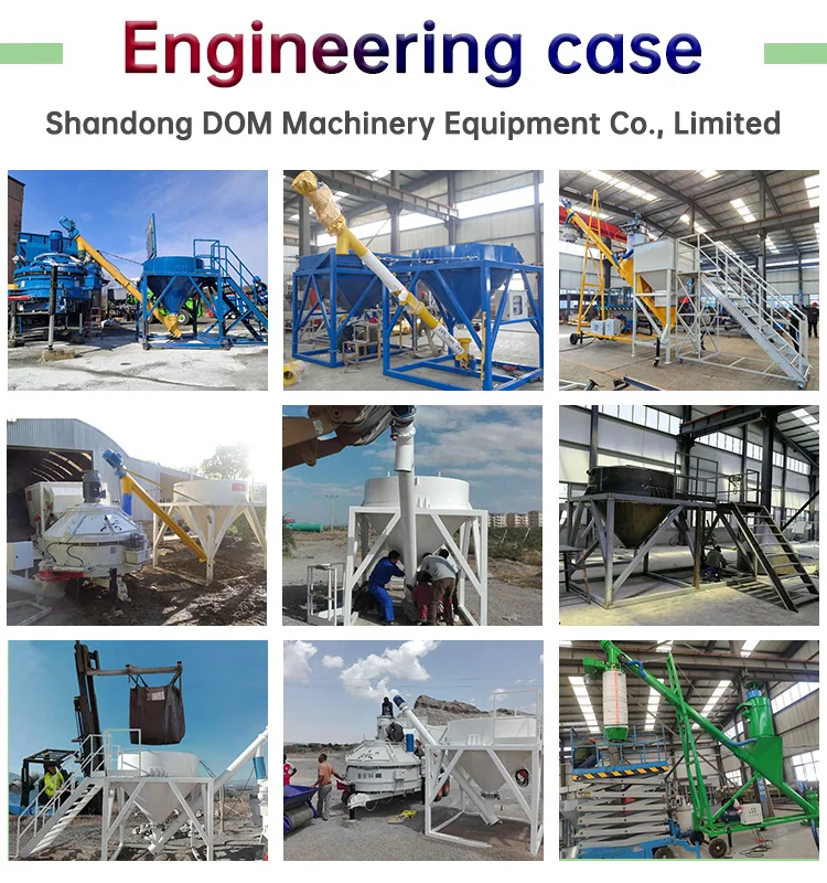 SDDOM Bulk Cement Loading Machine 3m3 Hopper Big Bag Cement Silo with Auger