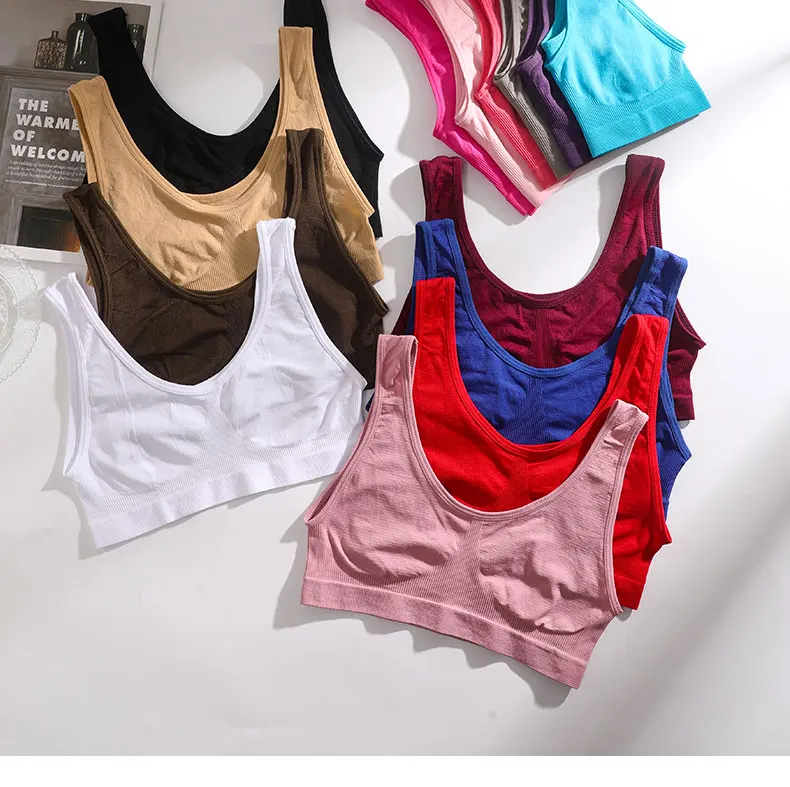 Aoyu Ladies Trendy Workout Sports Bra Tank Top High Elastic Bra For ...