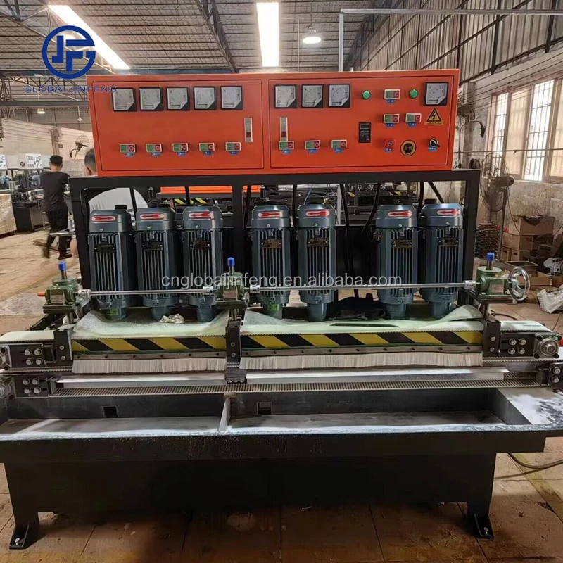 8 Motor Glass Straight Line Beveling Machine Horizontal Glass ...