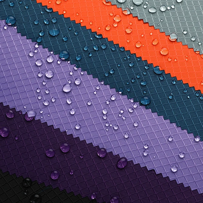 Custom Color 420d Polyester PU Coated Ripstop Oxford Fabric