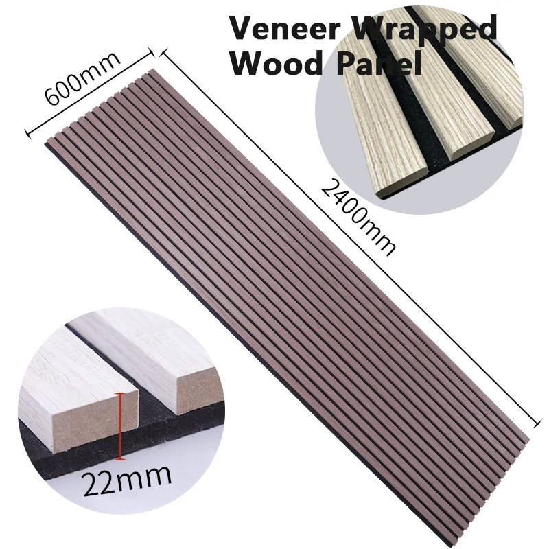 KASARO Oak Acoustic Wood Wall Panel Wrapped Soundproof Wall Panels ...