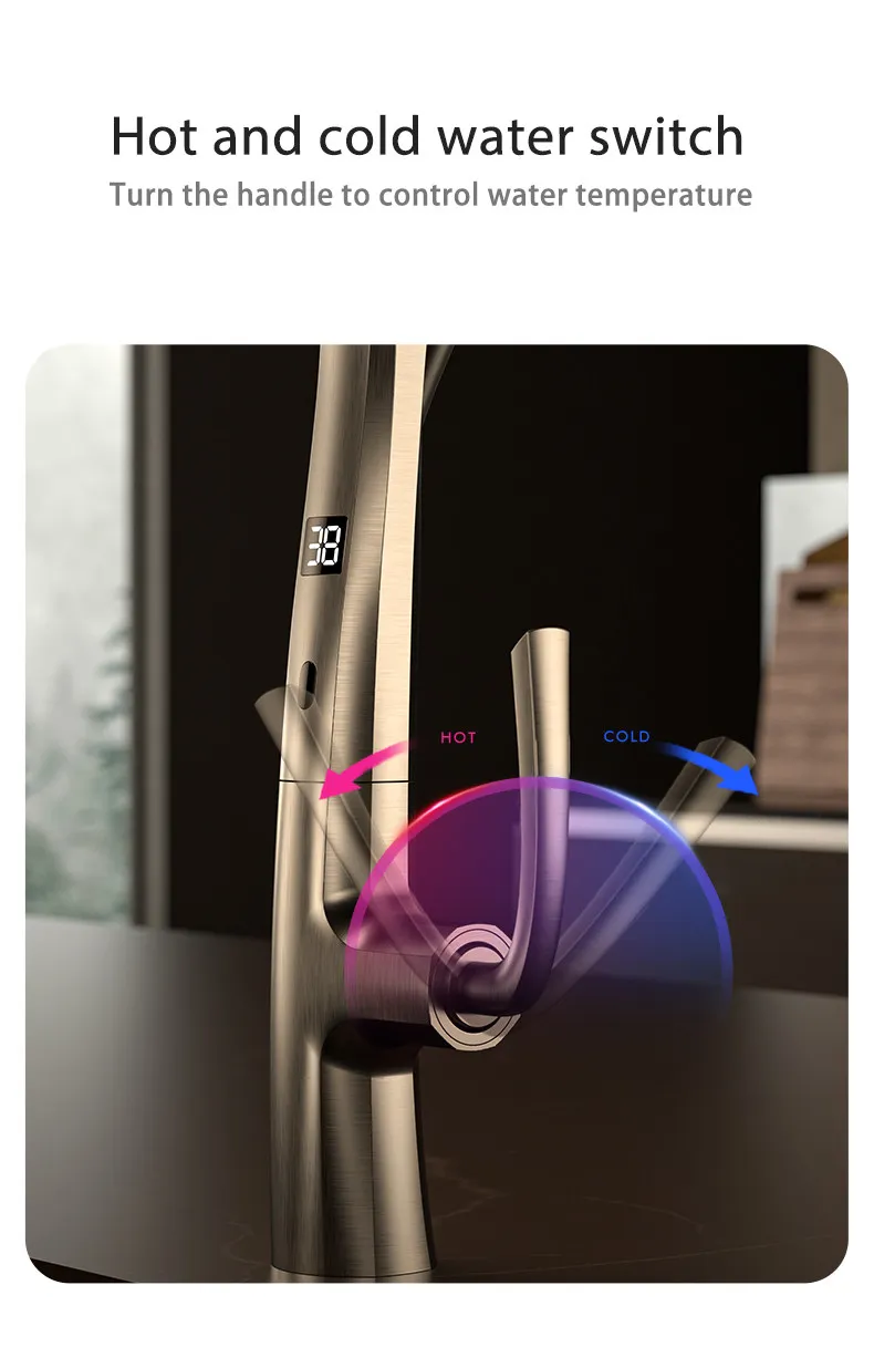 High Quality Commercial Motion Sensor Pull Down Sink Mixer Tap Metal ...