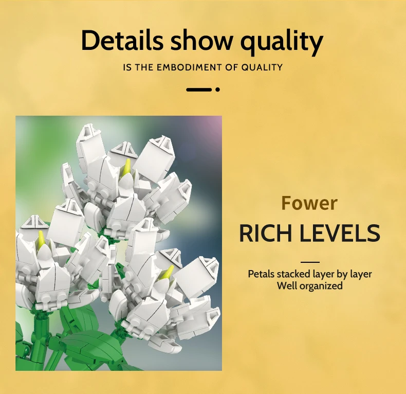 Woma Toys 12 In 1 Bricks Flower Bouquet Kids Construction Set Diy Mini ...