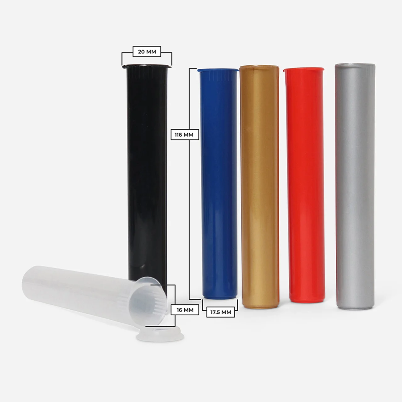 Wholesale Child Resistant Plastic Pop Top Tube 116mm Proof Smell ...