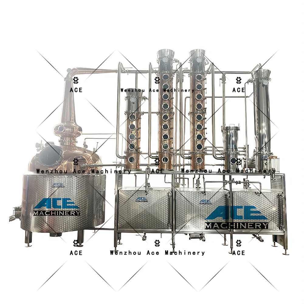 Ace 200l Alcohol Distillation Moonshine Pot Still Copper Still Column ...