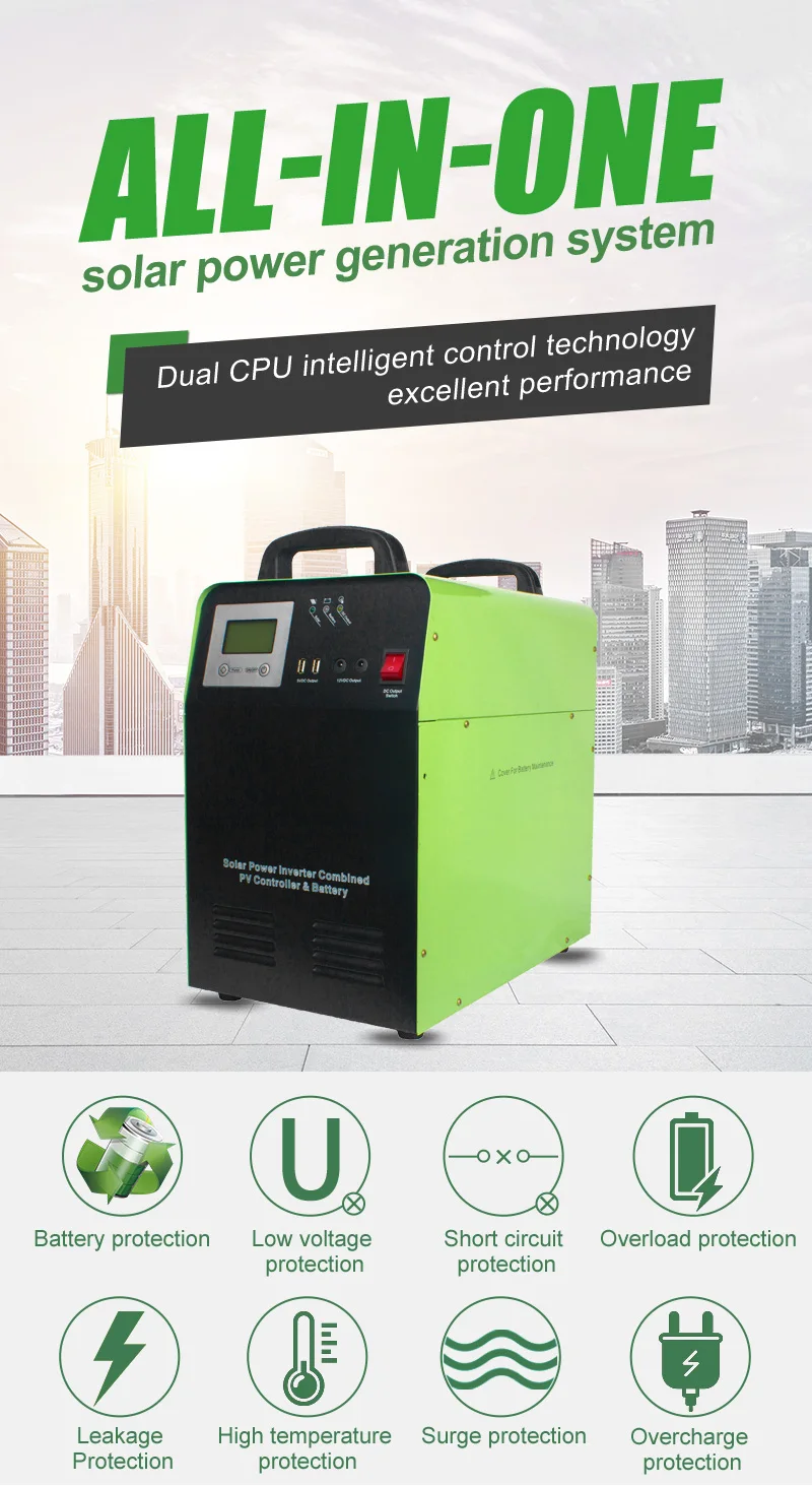 100ah 50ah 12v 24v 1000w Pwm Mppt Home Outdoor Portable Integrated ...