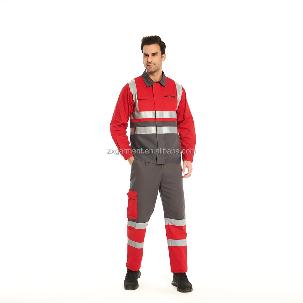Reflective Workwear Suit High Visibility Uniform Sets Miner Wear Safety ...