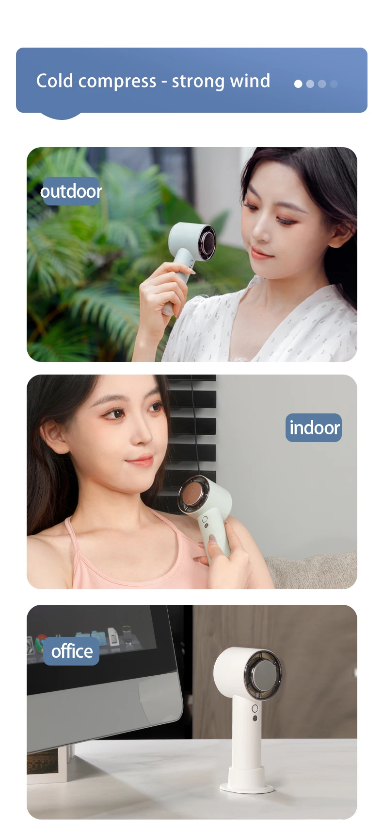 Stepless High Speed Rechargeable Battery Powered Small Portable Cooling ...