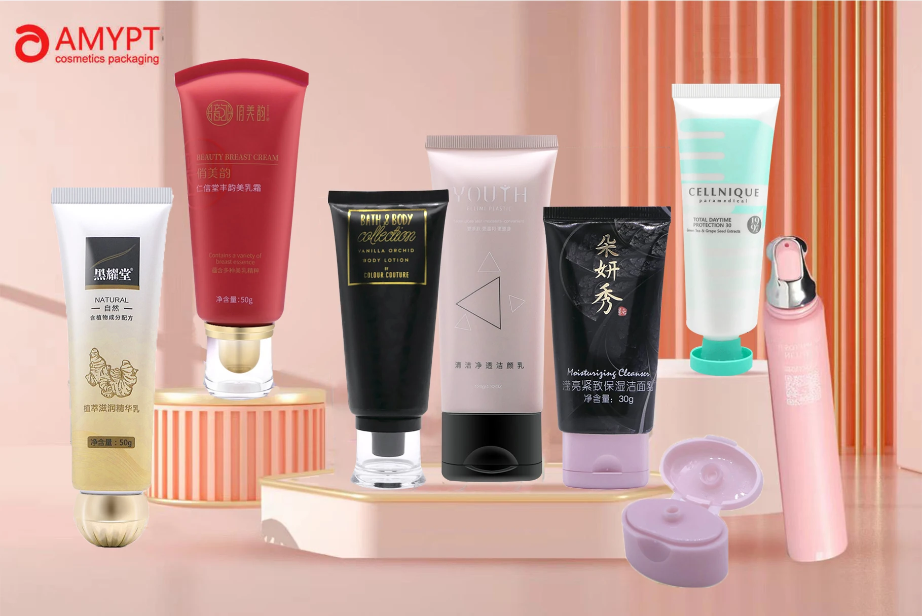 120ml Dual Chamber Tube New Cosmetic Plastic Dual Chamber Double Tube ...