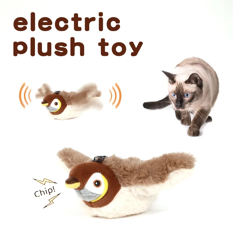 Smart Electric Rechargeable Plush Flapping Bird Toy