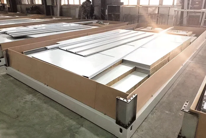 Steel Structure Movable Temporary Office Glass Curtain Wall Foldable ...