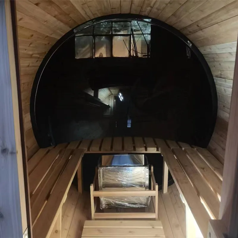 Outdoor Wood Traditional Steam Barrel Sauna for Sale