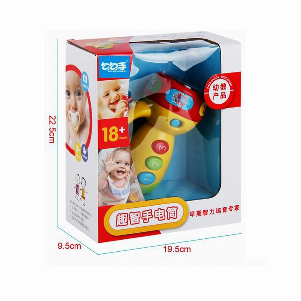 Kids Spin and Learn Color Flashlight Led Flashlight Musical Kids ...