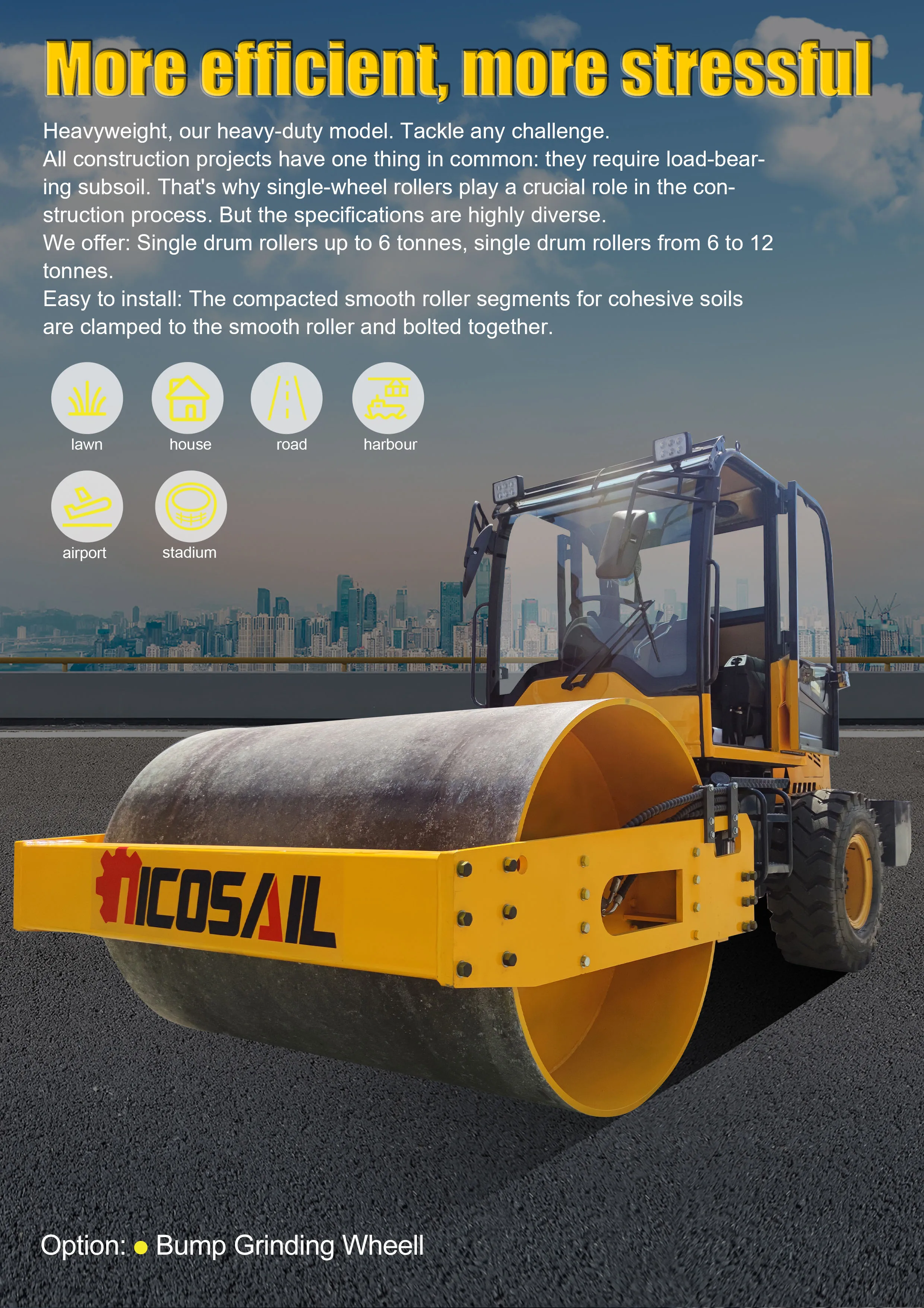 8 Ton Ride-On Large Heavy Duty Asphalt Road Roller Vibrator Compactor ...