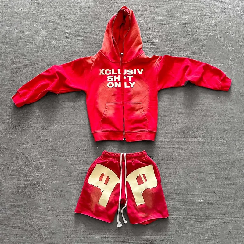 400 Gsm Acid Wash Sun Faded Distressed Vintage Hoodie Sweat Shorts ...