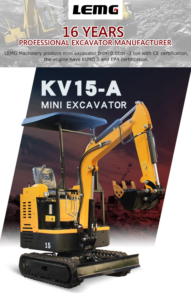 Indoor Mini Excavator 1 Ton Hydraulic Digging With Koop Diesel Engine ...