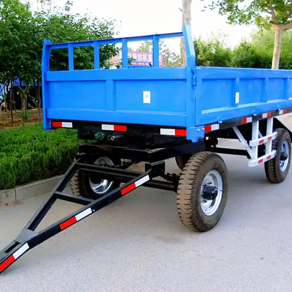 3 Axles Tractor Mini Trailer Farm 2ton 3 Ton 5 Ton Farm Utility Tipping ...
